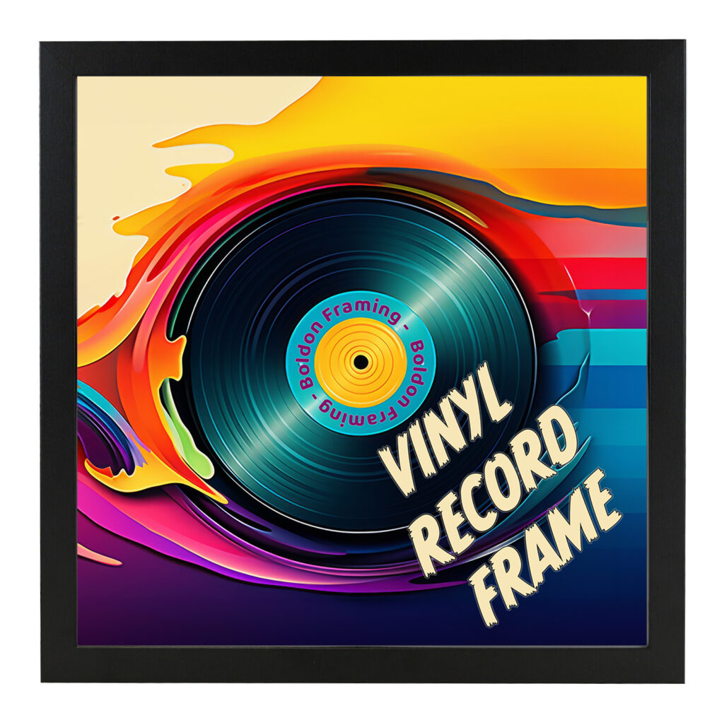 Black vinyl record frame|Protect your record artwork