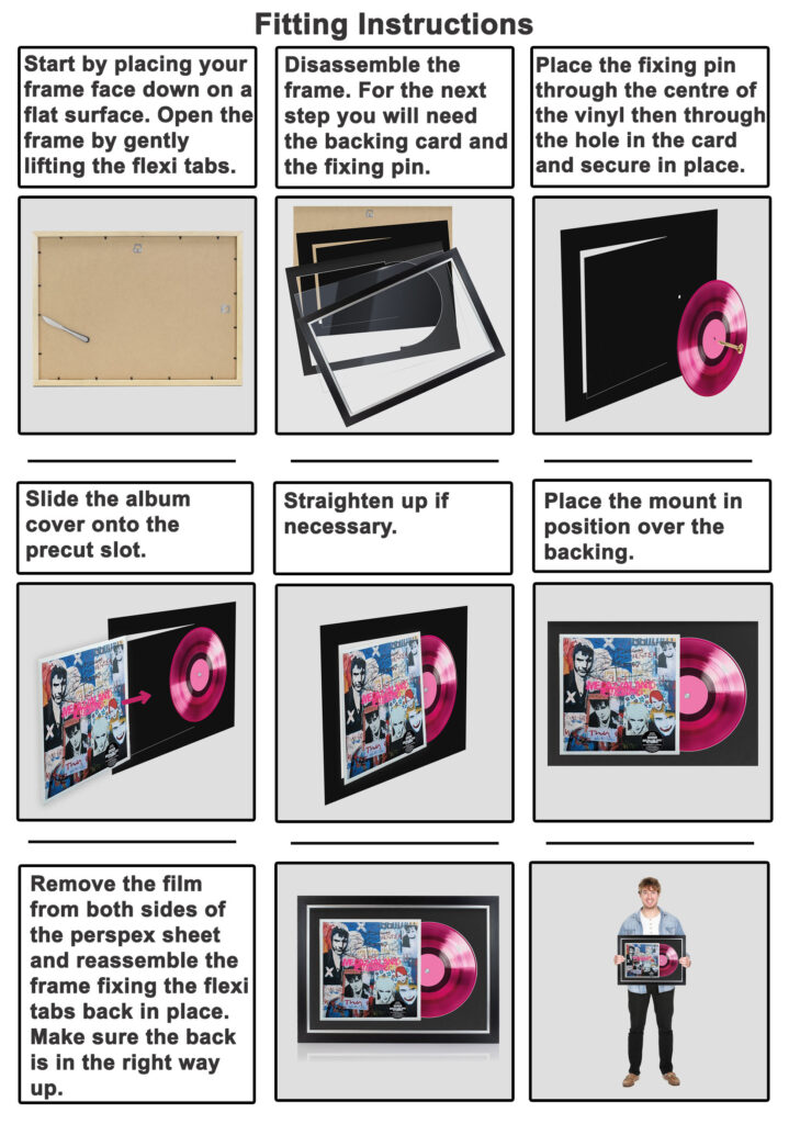Deluxe Range - Overlap 12 inch Vinyl Record Frame | Boldon Picture Framing
