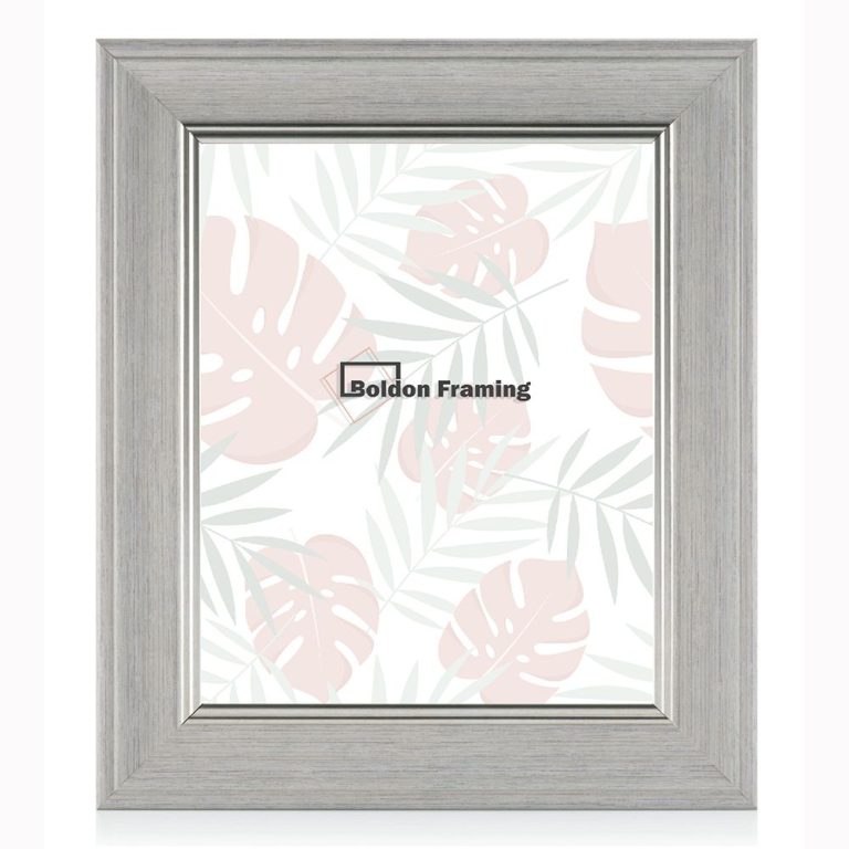 Dove Grey Picture Frame with Silvery Accent Line