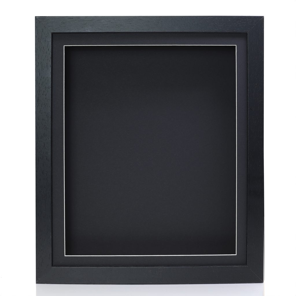 24x12" Black Solid Wood 1.5" Extra Deep Box Frame Display Memory Box ...